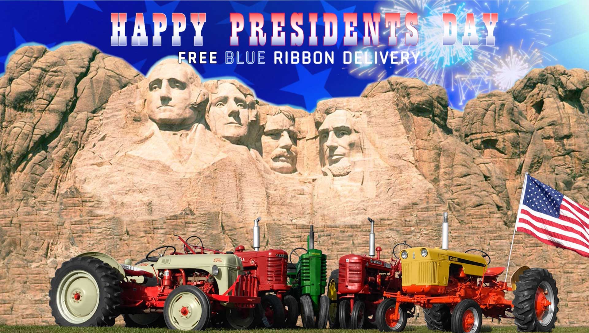 Presidents Day Free Blue Ribbon Delivery!