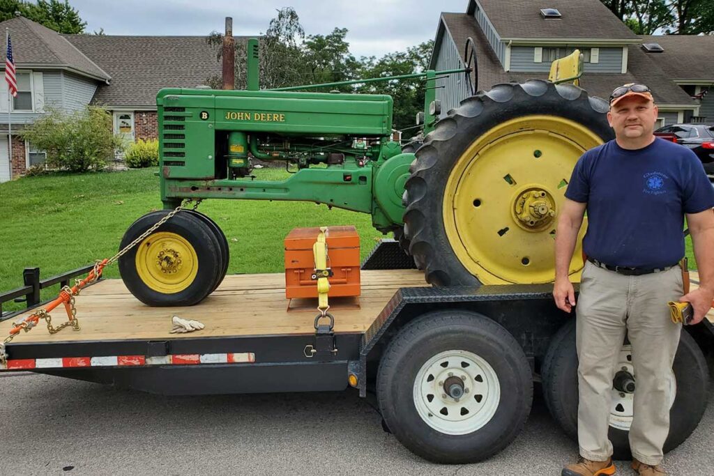 A John Deere like I learned to drive on